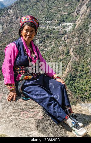 Traditional Tamang woman on the Tamang Heritage Trail, Thuman, Nepal ...