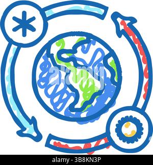 climate resilience energy policy color icon vector illustration Stock ...