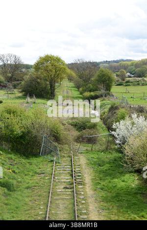 Disused trackbed of the Bristol to Portishead railway line, due for ...
