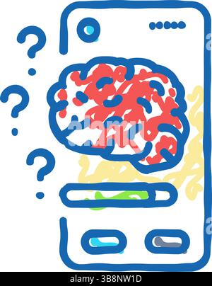 cognitive load ux ui design color icon vector. cognitive load ux ui ...