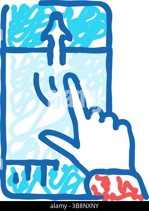 scroll hijacking ux ui design icon doodle illustration Stock Vector Image & Art - Alamy
