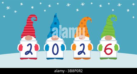 Set of three 2026 Christmas greeting cards with Merry Christmas and ...