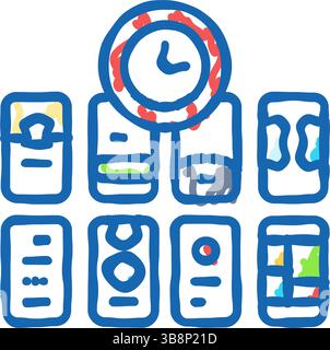 design sprint ux ui icon doodle illustration Stock Vector Image & Art ...