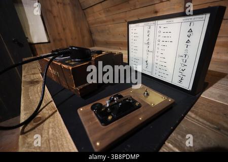 Morse code machine at Royal Airforce Museum, London, United Kingdom ...