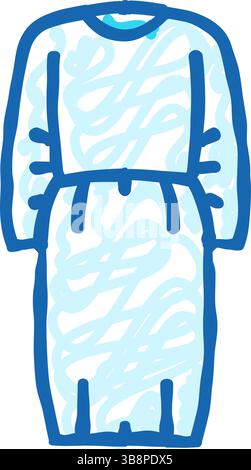 isolation gown ppe protective equipment glyph icon vector illustration ...