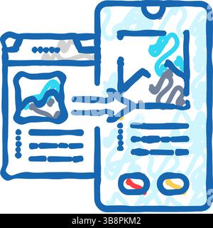 mobile optimization seo icon doodle illustration Stock Vector Image ...