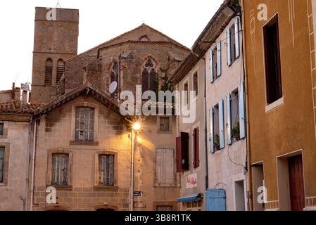 Street of Trebes, Languedoc-Rousillon, France Stock Photo - Alamy