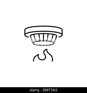 Smoke detector detecting smoke with sensor icon Stock Vector Image ...