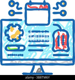 early adopter tech enthusiast icon doodle illustration Stock Vector ...