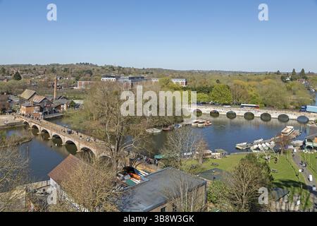 Clopton Bridge and the Tramway Bridge on the River Avon, Stratford-upon ...
