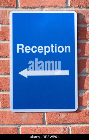Reception this way Stock Photo - Alamy