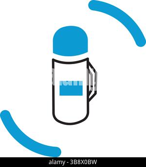 school beverage in container flat style icon vector illustration design ...