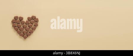 Valentine's day concept banner with sparkling glitter hearts against ...