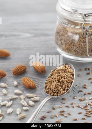 LSA mix, Linseed, Sunflower seeds, Almonds Stock Photo - Alamy