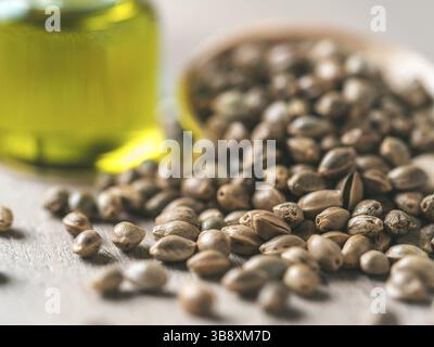 Cannabis essential oil in a small bottle. Selective focus. nature Stock ...