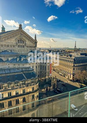 Galleries Lafayette Rooftop Terrace: A view over Paris from 8th floor ...