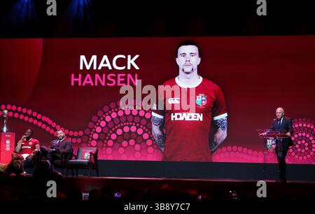 Mack Hansen of the Lions during the tour match between the AUNZ ...