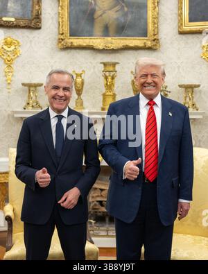President Donald Trump and Canadian Prime Minister Mark Carney meet in ...