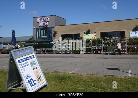 Copenhagen/ Denmark/08 MAY 2025/Rema 1000 chain grocery store in ...