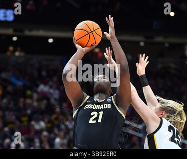 March 24, 2023: Colorado Buffaloes guard Kindyll Wetta (15) drives the ...