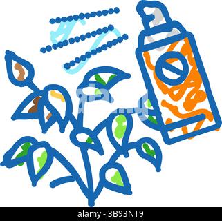 plant propagation urban gardening icon doodle illustration Stock Vector ...