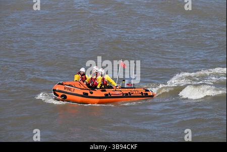 05 May 2025. The D Class (D-771) lifeboat undertaking demonstration ...