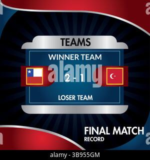 Final match scoreboard layout. Vector illustration Stock Vector Image ...