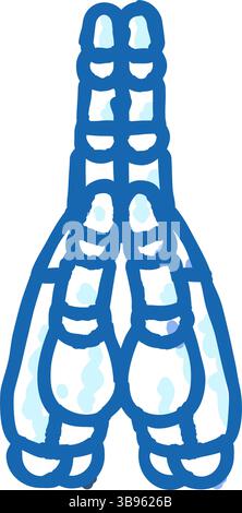 victory robot hand gesture icon doodle illustration Stock Vector Image ...