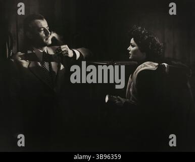 Shepperd Strudwick, Geraldine Brooks, on-set of the Film, "The Reckless ...