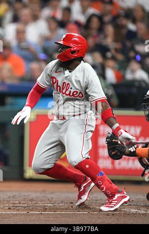 Philadelphia Phillies' Josh Harrison bats during a spring training ...