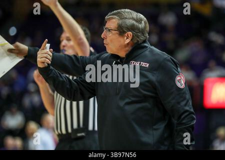 Texas Tech head coach Mark Adams speaks to the media during Big 12 NCAA ...