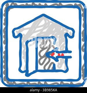 indoor use only product label caution isometric icon vector. indoor use ...