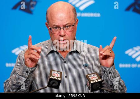 Carolina Panthers owner David Tepper looks on from the sideline as ...