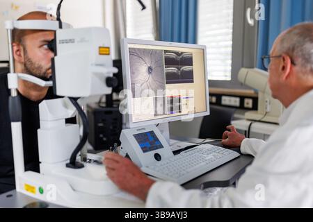 Optical coherence tomography (OCT) was performed measurement of ...