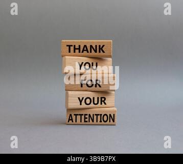 Thank you for your attention symbol. Concept words Thank you for your ...