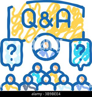 qa session icon doodle illustration Stock Vector Image & Art - Alamy