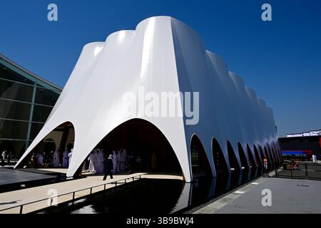 Qatar Pavilion at Osaka Expo 2025 designed by Kengo Kuma Stock Photo ...