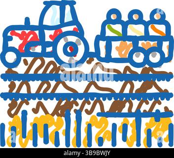hayride autumn icon doodle illustration Stock Vector Image & Art - Alamy