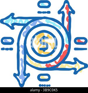cash flow analysis icon doodle illustration Stock Vector Image & Art ...
