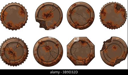 Rusted Metal Ring Washer – Macro Views and Angles of Aged Steel Washer ...