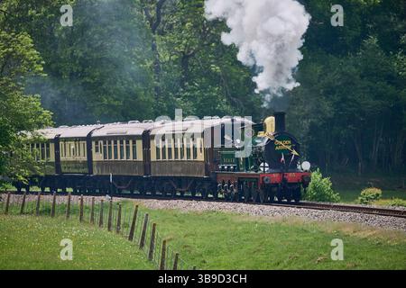 Class O1 locomotive pulls the Bluebell Railway Pullman set making up ...