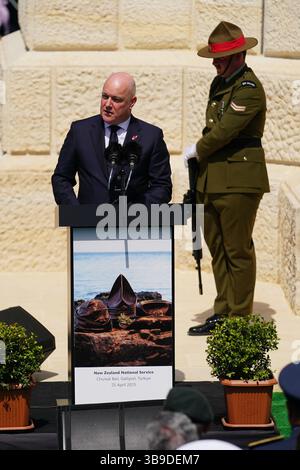 New Zealand Prime Minister Christopher Luxon introduces Sir Tipene O ...