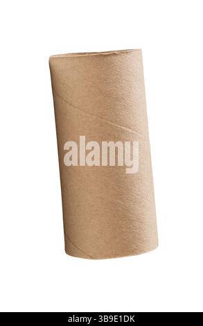 Short tissue paper cores in stack are isolated on white background with ...