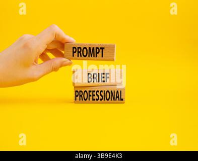 Promt Brief Professional symbol. Concept words Promt Brief Professional ...