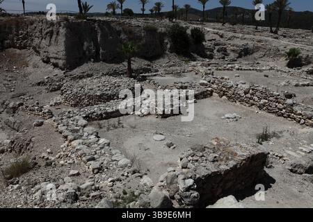 Tel Megiddo or Armageddon, the archaeological section in which the ...