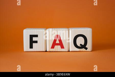 FAQ frequently asked questions symbol. Concept words FAQ frequently asked questions on wooden ...