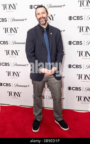 Itamar Moses (R) attends 78th annual TONY awards at Radio City Music ...
