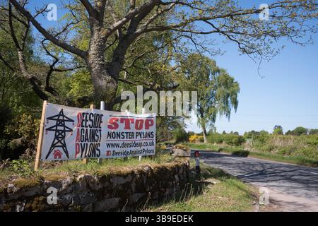 Stop Monster Pylons Banner, Crathes village, Aberdeenshire, Scotland ...