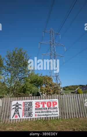 Stop Monster Pylons Banner, Crathes village, Aberdeenshire, Scotland ...