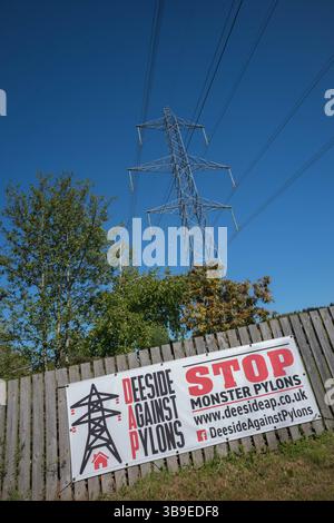 Stop Monster Pylons Banner, Crathes village, Aberdeenshire, Scotland ...
